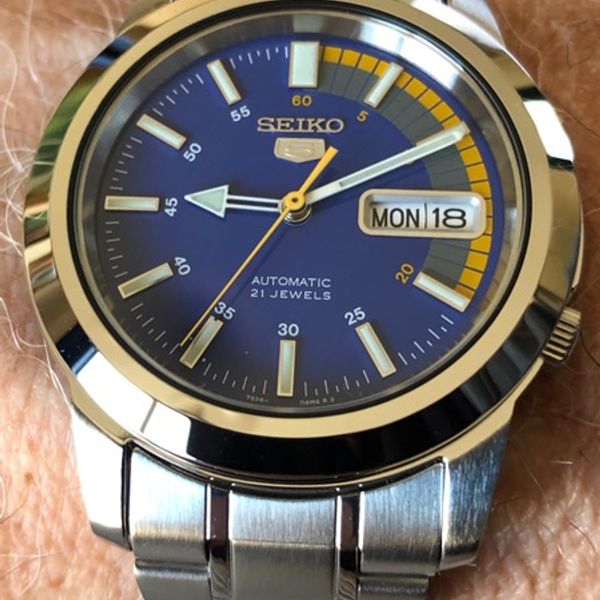 FS: Seiko 5 SNKK27 Blue Dial Speed Racer $65 | WatchCharts Marketplace