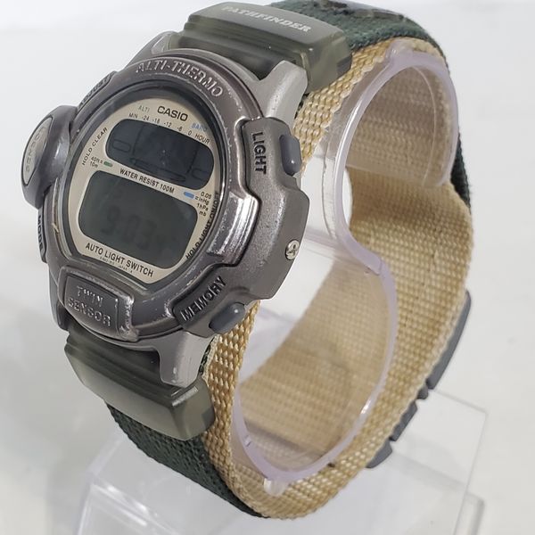RARE Vintage Casio Pathfinder PAL-20 (1675 Digital Green Nylon Band NEW ...