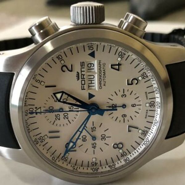 Fortis B-42 Flieger, Swiss made Valjoux 7750, Rubber Strap, Model # 635 ...