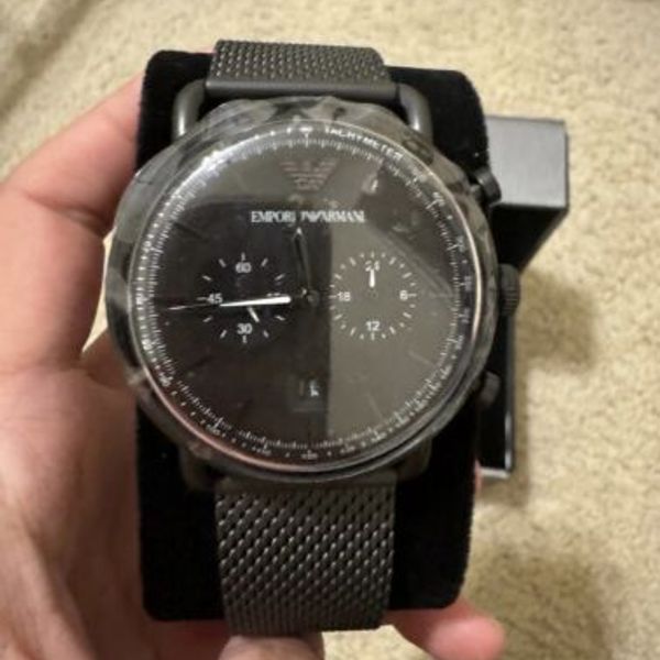 Emporio Armani Men's Black Dial Men's Chronograph Watch AR11264 ...