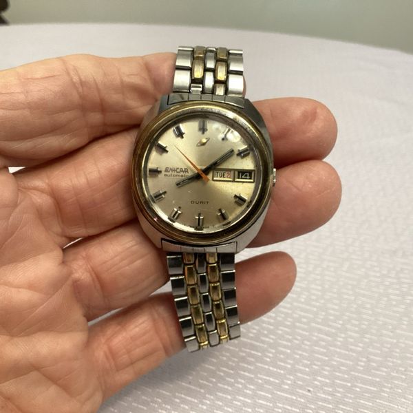 Vintage ENICAR Ocean Pearl men's automatic watch day/date swiss made ...