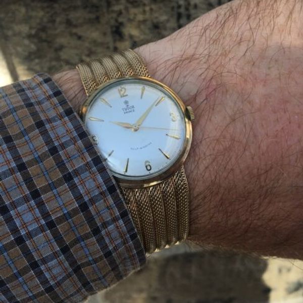 Vintage Tudor Rolex Solid 9k Gold With Box. David Shackman & Sons Case ...