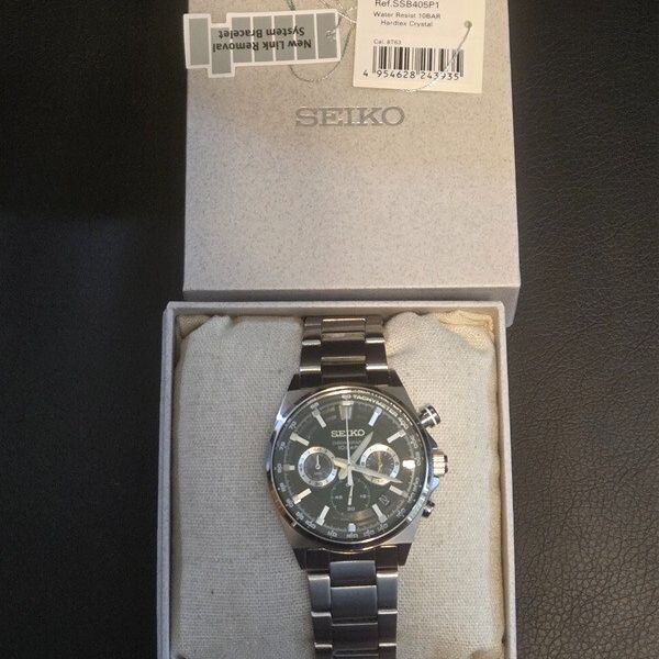 2025 Seiko Chronograph Qrtz Green Dial Stainless Mens Watch SSB405P1 ...
