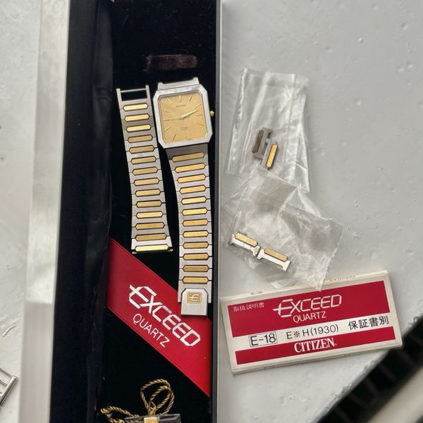 Citizen exceed true Japanese vintage honeycomb quartz tank working 1930 ...