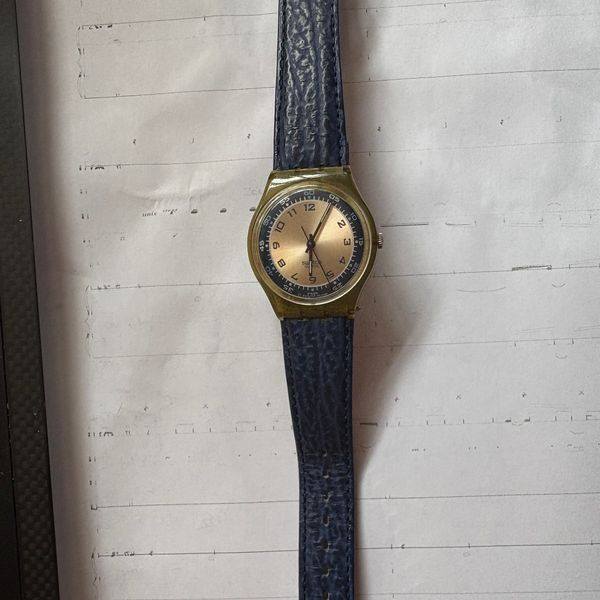 SWATCH blue / gold dial hue, 1996 - GM141 RAZOR 728 8213 ...
