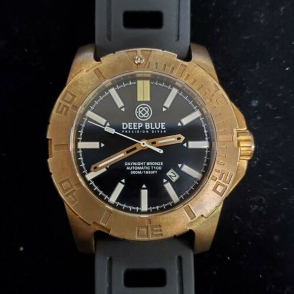 Deep Blue Precision Diver Bronze CuSn6 DAYNIGHT T-100 Automatic Diver ...