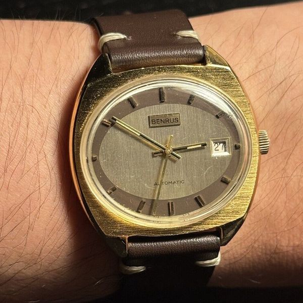 Vintage Benrus Mens Watch - Automatic TV Dial Date. Runs Great ...