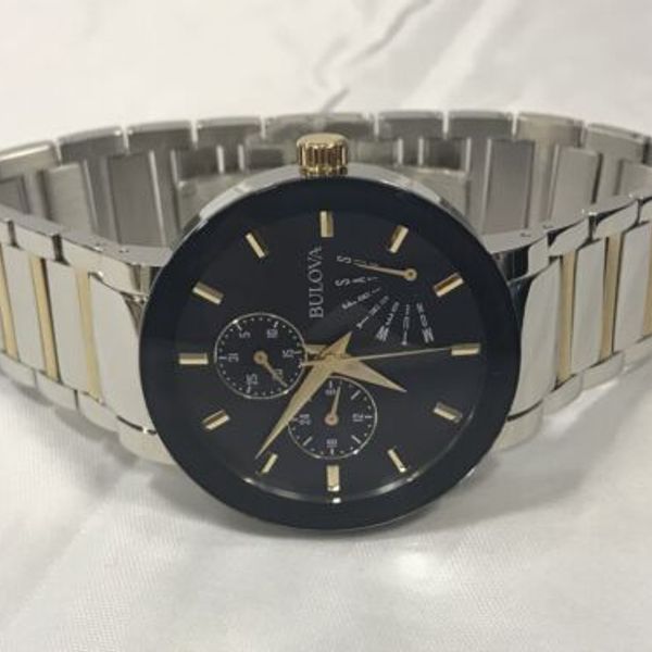 Bulova Modern Blue Dial Two Tone Men's Watch - 98C123 MSRP: $425 ...