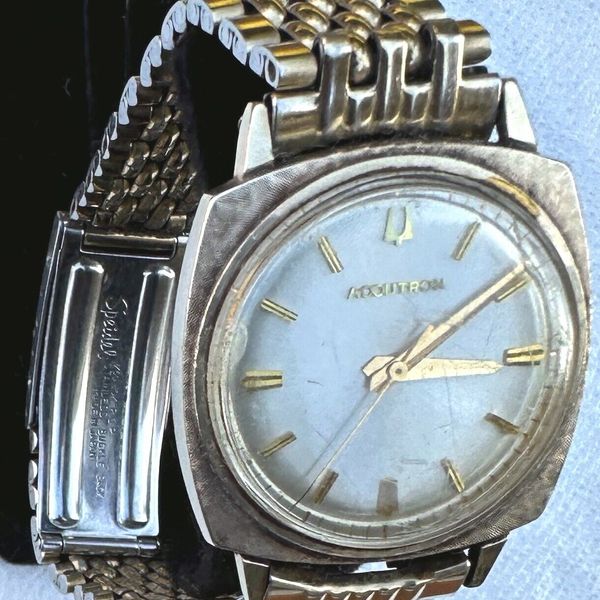 1967 Bulova 214 Accutron 10k Gold Filled Menâ s Wristwatch with Turning ...