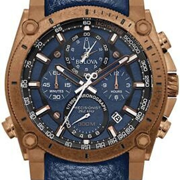Bulova Blue Mens Chronograph Watch Precisionist 97B186 | WatchCharts ...
