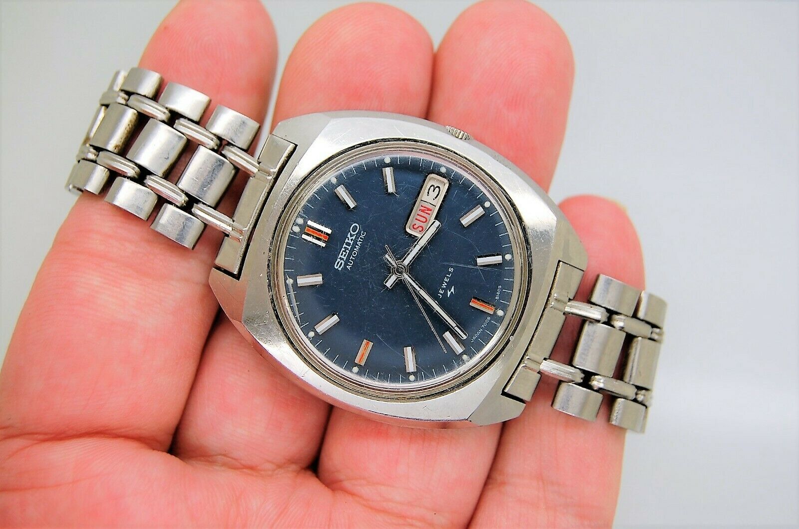 SEIKO 7006-8059 Japan-M Automatic Stainless Steel Wristwatch ...