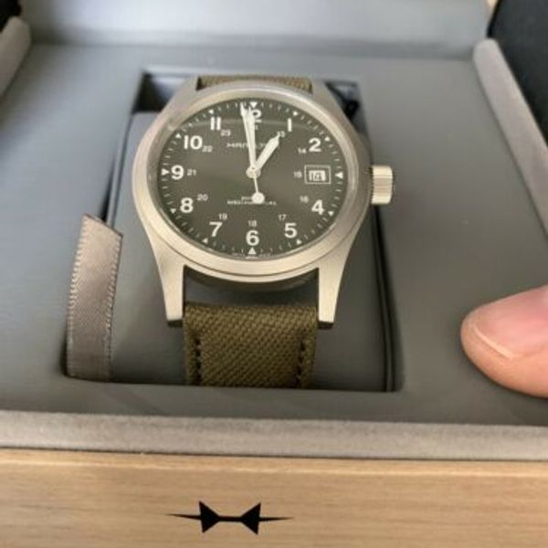 Hamilton Khaki Field Mechanical H69419363 Men's Watch - Green | WatchCharts