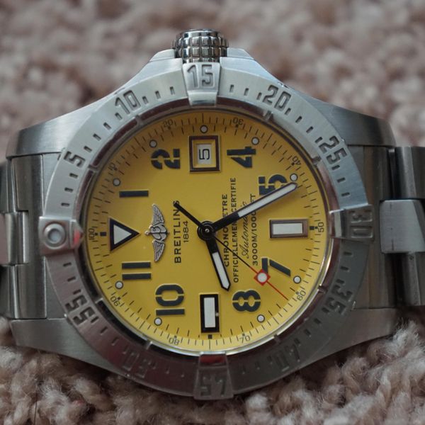 FS: Breitling Seawolf Yellow Dial SS Bracelet | WatchCharts
