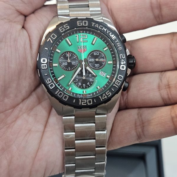 Tag Heuer CAZ101AP.BA0842 Green Dial F1 Chronograph Watch | WatchCharts ...