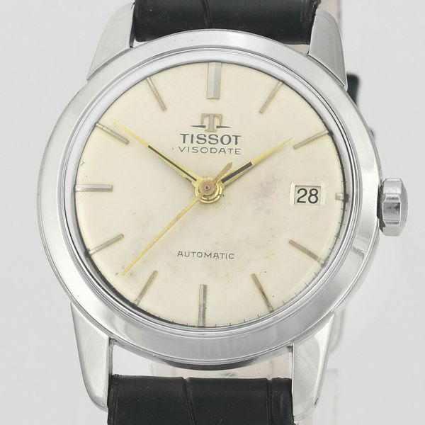 Vintage 1954 TISSOT Visodate Automatic Cal 28.5R - 621 S/Steel Mens Wrist Watch | WatchCharts ...