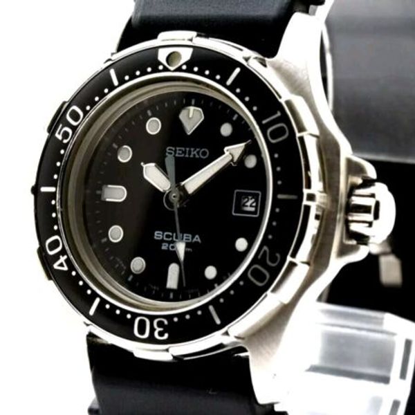 [Near MINT] Vintage SEIKO SCUBA Diver's 7N85-001A 200m Quartz Ladies ...