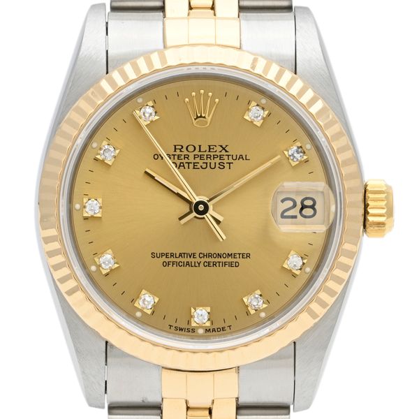 [Wrapping target] Rolex ROLEX Datejust 10P diamond chronometer 68273G ...