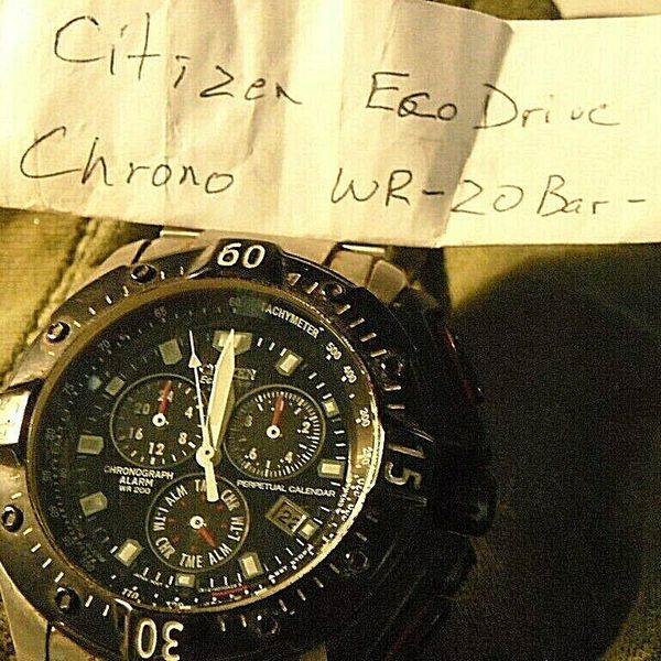 CITIZEN ECO DRIVE-WR-20BAR-CHRONOGRAPH / ALARM/ WR200 -FOR REPAIR- BATTERY?? | WatchCharts