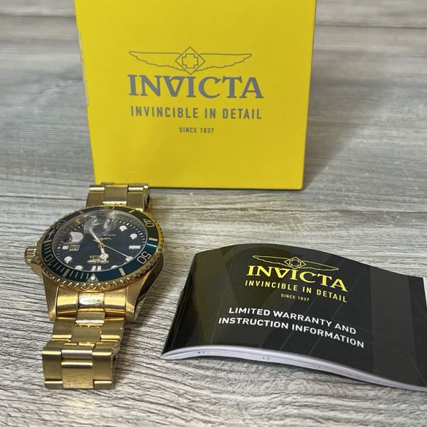 Invicta Men's Hammerhead Shark Pro Diver Gold Tone Watch - FOR PARTS ...