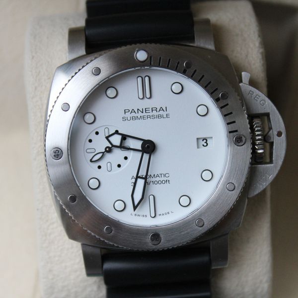 FS: Panerai Submersible Bianco PAM02223 PAM 02223 White Dial 42mm BOX ...