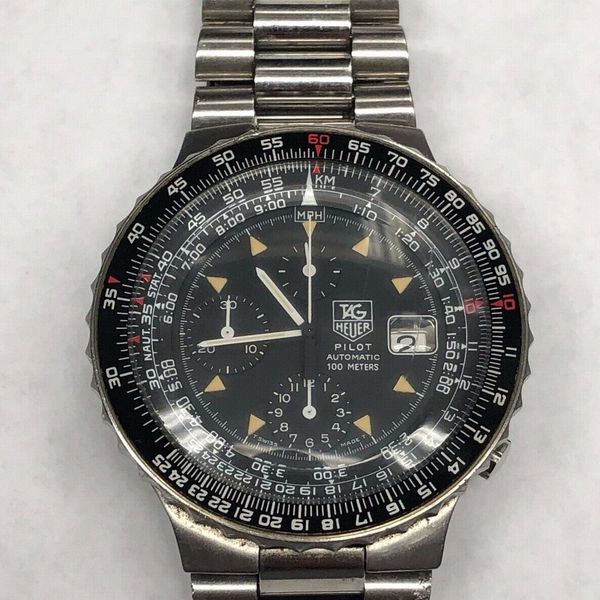 Vintage Rare TAG Heuer Pilot First Generation AUTOMATIC Chronograph ...