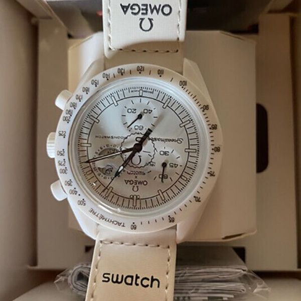 Omega x Swatch Bioceramic Mission To Moonphase - Full Moon Moonswatch ...
