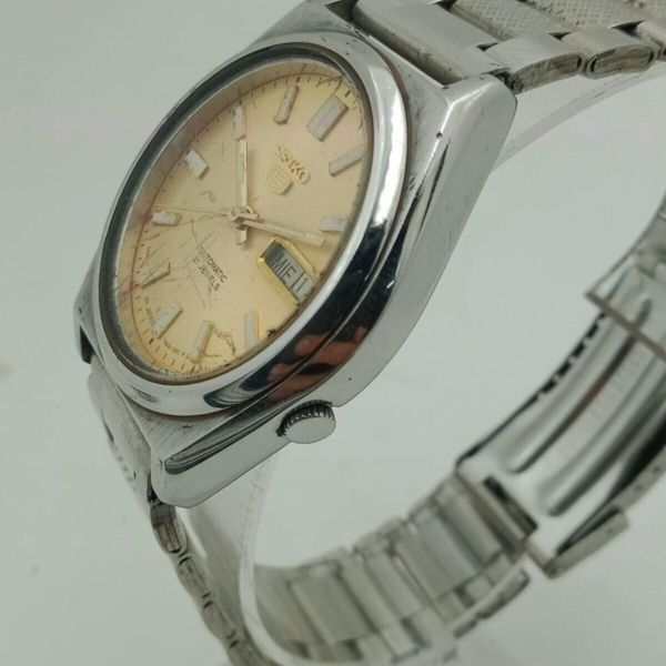 Vintage Seiko 5 7009-876A Gold Dial Mens Automatic Day Date Parts/Repair | WatchCharts Marketplace