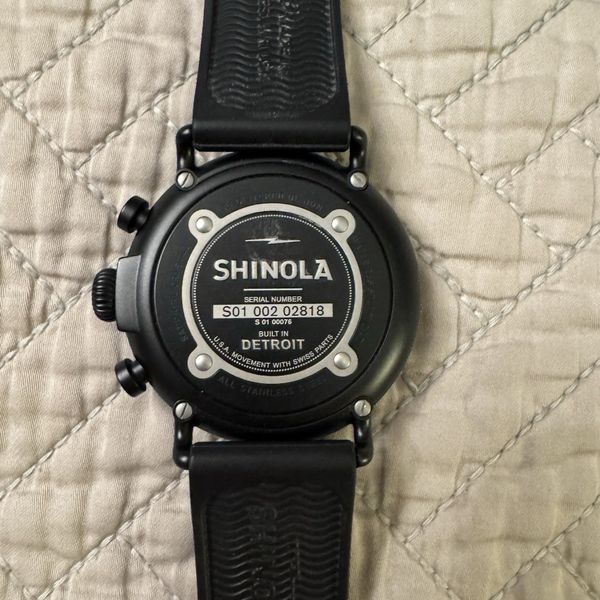 Shinola Runwell Contrast Chronograph Watch 47mm - 8 Mile | WatchCharts ...