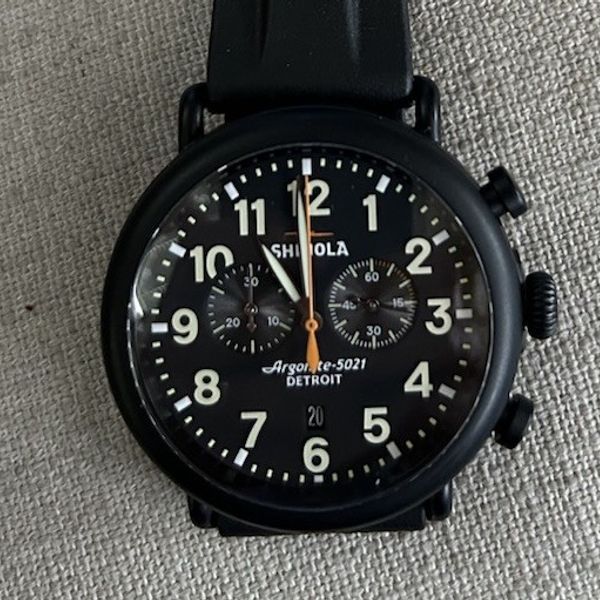 Shinola Black Two Eye Runwell Chronograph Watch | WatchCharts Marketplace