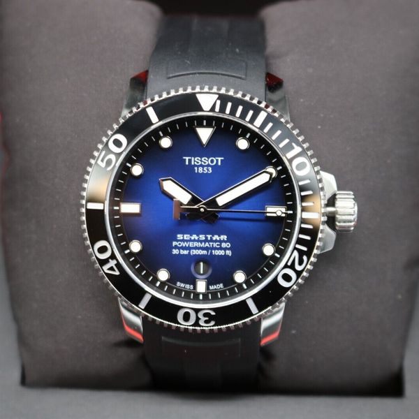 Tissot Seastar 1000 Powermatic 80 Blue Men's Watch - T120407A ...