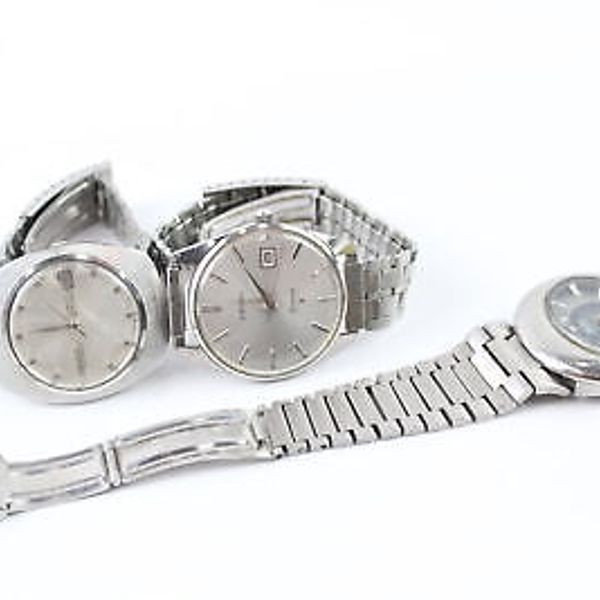 Mens Assorted Vintage Steel Watches Hand Wind/Auto Rotary Seiko Working ...