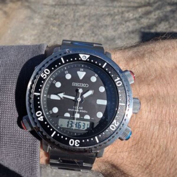 Seiko Prospex Solar Hybrid "Arnie" Divers 200M Men's Watch SNJ033 ...