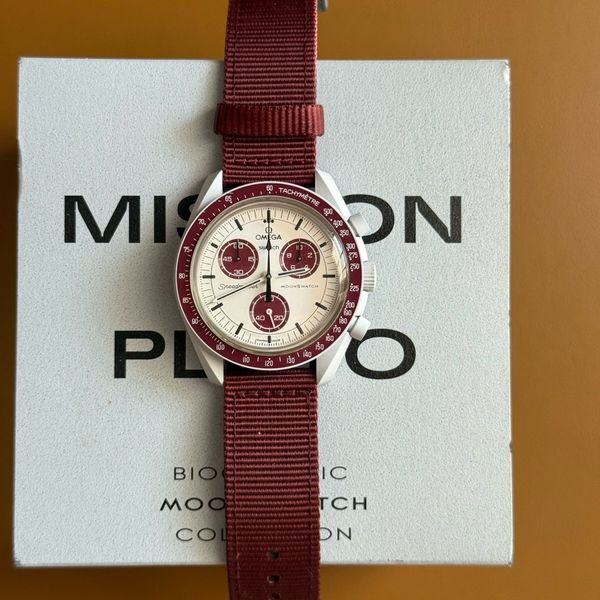 Omega x Swatch Speedmaster Mission to PLUTO Watch Moonswatch with Box ...