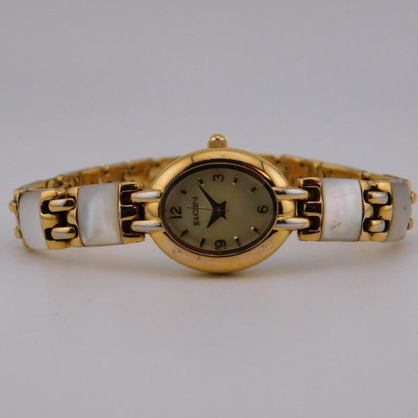 ELGIN EG085 Mother of Pearl Inlay Quartz Women's Watch Sz. 6 1/4" New ...