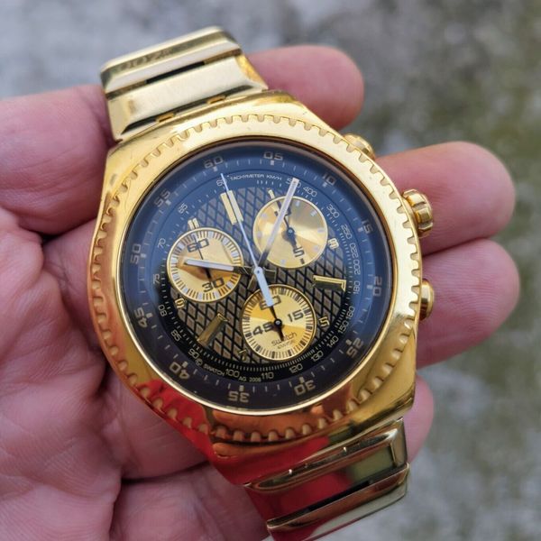 Swatch Irony the Chrono XL James Bond 007 Oddjob YOG102G Goldfinger | WatchCharts Marketplace