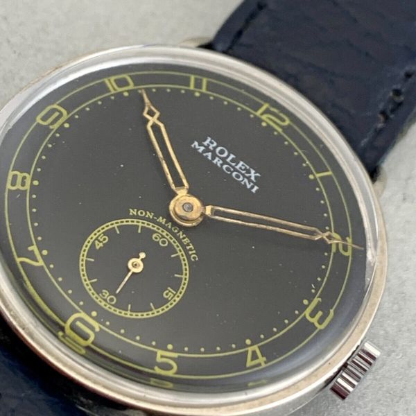 VINT Rolex Marconi black dial wind up swiss made ca 57 NO RESERVE PRICE ...