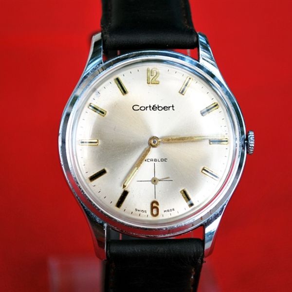 SOLD CORTEBERT vintage dress watch. champagne dial. Army movement-88 ...