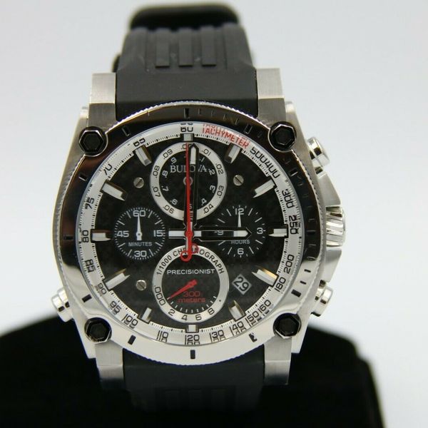 Bulova Precisionist 98B172 Wrist Watch for Men Rubber Strap 47mm ...