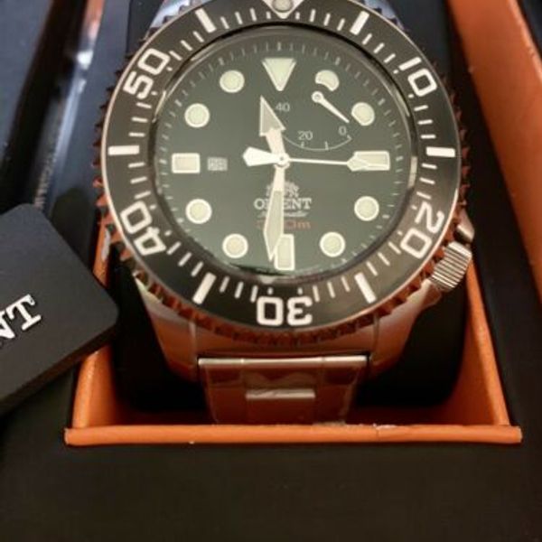 BRAND NEW ORIENT PRO SATURATION DIVER 300M BLACK DIAL AUTOMATIC WATCH ...