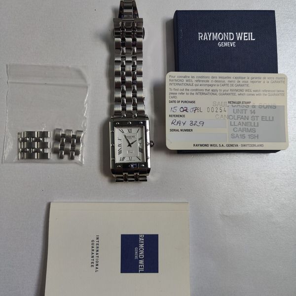 Raymond Weil Tango 5381 Stainless Steel Mens Swiss Rectangular Watch ...