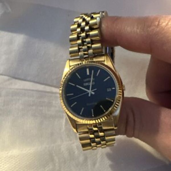 SEIKO Quartz 7N43 8111 - President Two Tone Day Date Vintage Mens Watch - Rare | WatchCharts ...