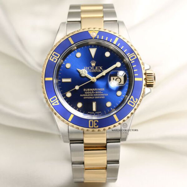 Rolex Submariner Pre-Ceramic 16613 Stainless Steel & 18k Yellow Gold ...
