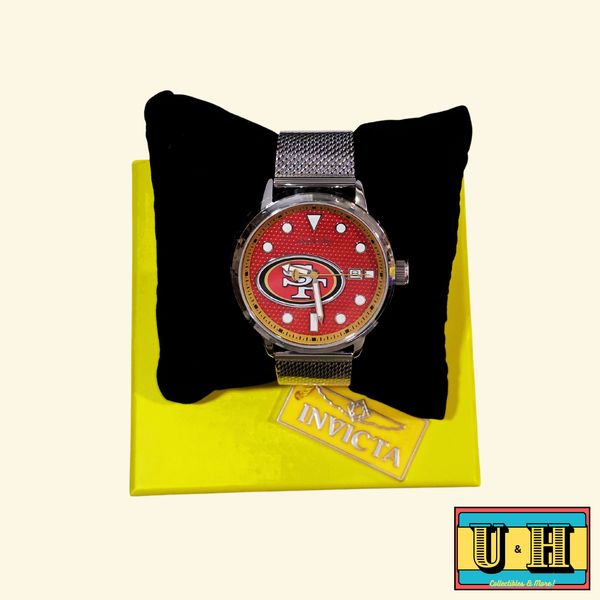 NEW Invicta NFL San Francisco 49ers Quartz Men Watch 47971 SS Case ...