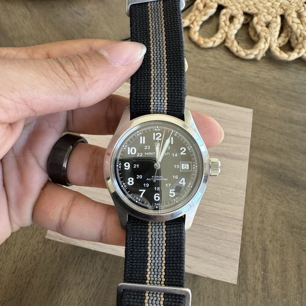 Hamilton khaki field 38mm + NATO Straps | WatchCharts Marketplace