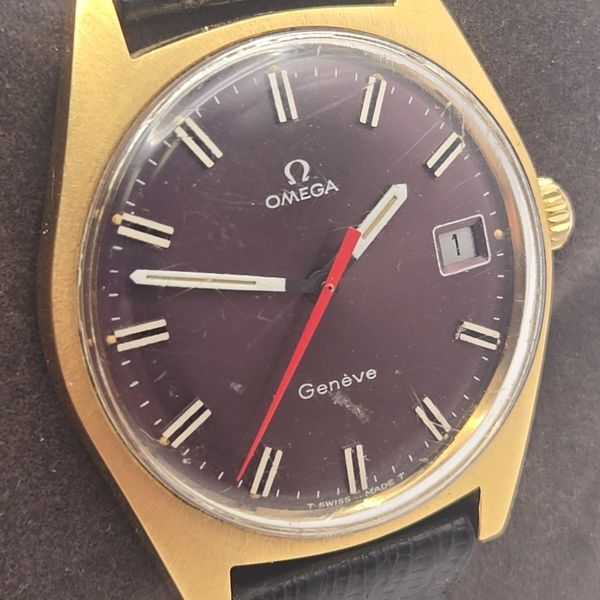 Omega Geneve Aubergine Dial 1968 Gentlemanâ s. Caliber 613, Reference ...