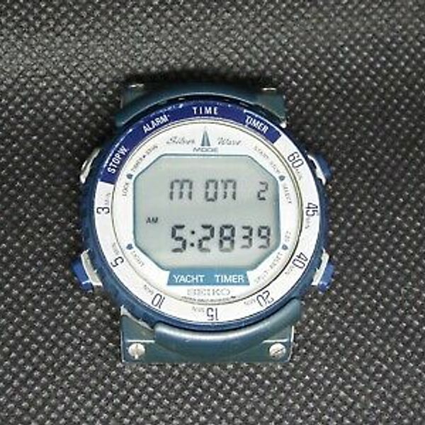 SEIKO VINTAGE DIGITAL WATCH A827 A829 NASA YACHT TIMER GIUGIARO 80s ...