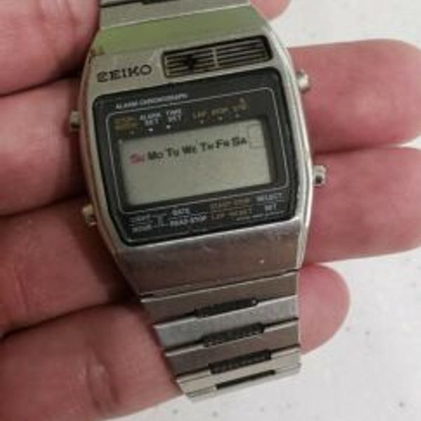 Seiko Early 80s Vintage LCD Alarm Chronograph Watch Ref A158-5069 Rare Survivor! | WatchCharts ...