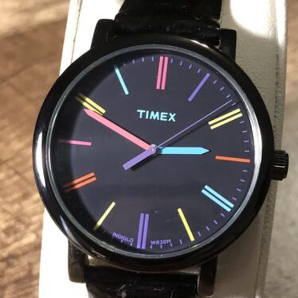 Timex Watch Indiglo Backlight Colorful Dial WR 30M WristWatch New ...