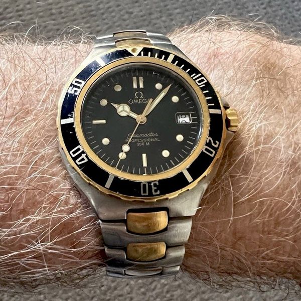 Very Rare Original Omega Seamaster Professional 200 18kt Solid Gold And ...