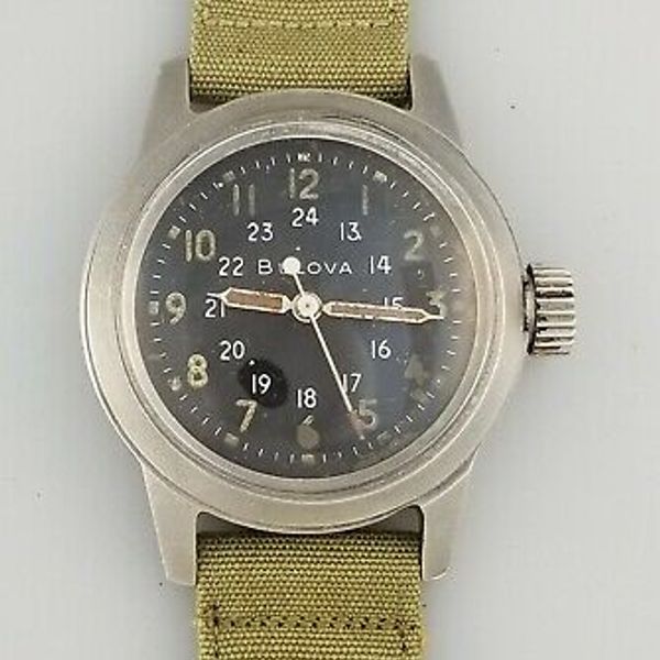1958 VINTAGE BULOVA A17A MILITARY NAVIGATION HACK WRIST WATCH – 10BNCH ...